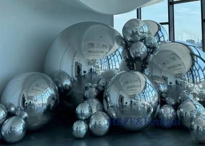 China Event Decoration Inflatable PVC Floating Sphere Mirror Balloon Disco Shinny for sale