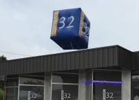 China Customized Cube Helium Balloon Light With Full Logo Printing Flight Advertising for sale