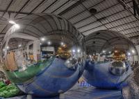 China PVC Sealed Inflatable Mirror Ball Metallic Pearlescent Inflatable Spheres 5M 6M for sale