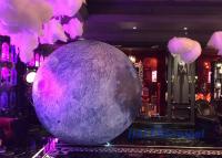 China 4.5m Lighted Inflatable Planet Moon Inflatables Balloon Art  For Advertisement Decoration for sale