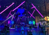 China 2.5M LED Glowing Pillar For Event Inflatable Lighting Pillar Inflatable Hanging Intrack Tube Column for sale