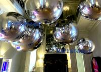China PVC Sealed Inflatable Mirror Ball Metallic Pearlescent Inflatable Spheres 1.5m-3m  Event Exhibition Decoration for sale