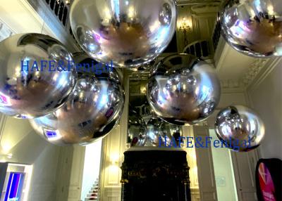 China PVC Sealed Inflatable Mirror Ball Metallic Pearlescent Inflatable Spheres 1.5m-3m  Event Exhibition Decoration for sale