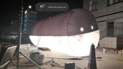 China 1.8kw Tube Helium Led DMX Control Open Indoor And Street Scenes Film Lighting Balloon for sale