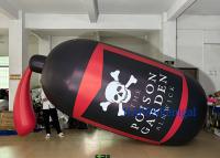 China Inflatable Pvc Poison Bottle  Balloon 5.8m Long And 1.8 Dia Logo Printing Branding Advertising for sale