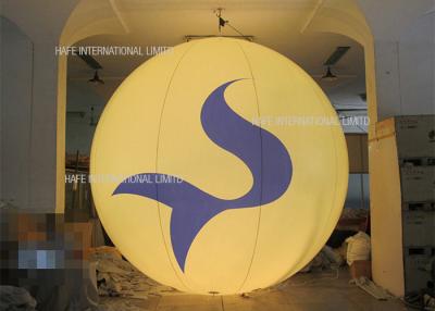 China 2.5M Diameter Hanging Suspended Inflatable Light Balloon With 2000W Halogen Lamp for sale