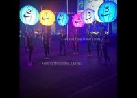 China Free Switch RGB Inflatable Led Light , Tripod Stand Dimmable Inflatable Led Lantern for sale