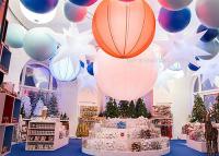 China 1.6m Inflatable Lighting Decoration 240w , Led Hanging Outdoor Christmas Snow Globe Lights for sale