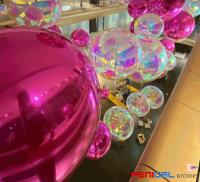 China 40-80cm Small Inflatable Mirror Balloons In Silver Gold Red Green Blue for sale