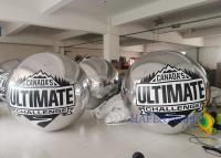 China Printed Logo 3M Inflatable Metal Ball Decoration Inflatable Mirror Ball Metal Balloon Large Shiny for sale