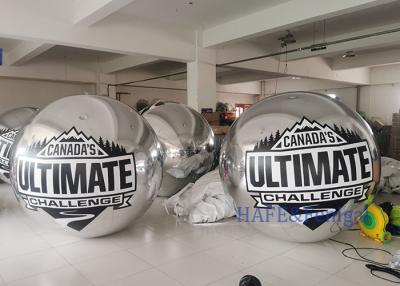 China Printed Logo 3M Inflatable Metal Ball Decoration Inflatable Mirror Ball Metal Balloon Large Shiny for sale