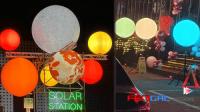 China LED Inflatable Outdoor Water Resistant Balloon Lights With Customizable Logos for sale