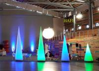 China 2m 3m Luminous Events Decor Air Inflated Cone LED Inflatable Balloon Light for sale