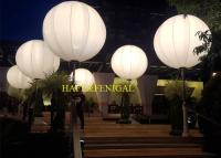 China 1.3m 5ft Events Decor Moon Balloon Light DMX Control Shiny Fabric Color Changing for sale