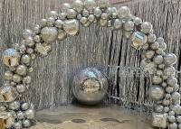 China Sealed PVC Inflatable Mirror Ball Metal Pearl 1.5m-3m Event Exhibition Decoration for sale