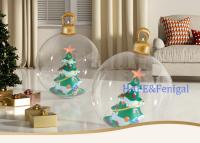China Christmas Inflatable Ball Christmas Tree Decoration Giant Transparent Ball 60cm for sale