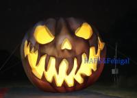 China Pumpkin Festival Atmosphere Inflatable Advertising Balloon Decoration Lighting with LED Lights for sale