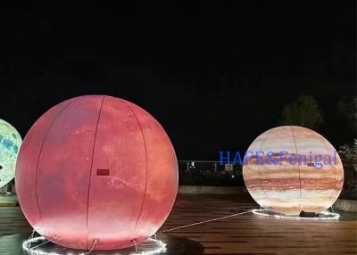 China Giant Planet Art Balloon With LED Lighting 1-3M Event Atmosphere Decoration Support Customization for sale