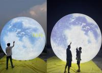 China Inflatable Blue Moon Planet With Light For Planetariums Museums Or Parties for sale