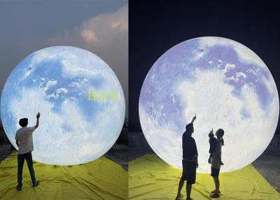 China Inflatable Blue Moon Planet With Light For Planetariums Museums Or Parties for sale