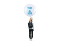 China Custom 1m Backpack Balloons With RGB Light For Parade Events Or Ads Promotion for sale
