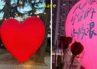 China Giant Inflatable Loving Heart Shape Balloon With Light For Wedding Valentine's Day for sale
