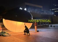 China Air Filled Ellipse Shaped LED RGBW Balloon Lights For Suspension Use Or Crane Use for sale