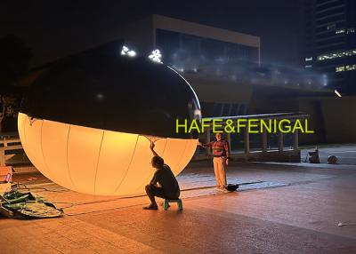 China Air Filled Ellipse Shaped LED RGBW Balloon Lights For Suspension Use Or Crane Use for sale