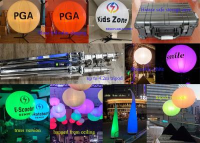 China 1.6m / 5.2ft LED White Or RGBW 400W Event Balloon Light Tripod Truss Or Ceiling Hanging Use for sale