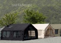 China Army Green Air Inflatable Camping Tent 13.6 Outdoor Free Construction One Room One Living Room Ridge Rainproof for sale