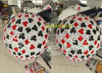 China Customizable 6.5ft/2m Inflatable PVC Decor Balloon With Poker Pattern Printing for sale