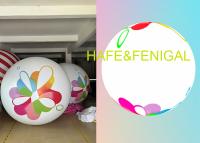 China Customizable Dia.5ft 1.5m Inflatable PVC Decor Balloon With Flower Pattern Printing for sale