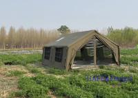 China Military Green Inflatable Tent Exquisite Outdoor Camping 17.2 Square Meters Cotton Cloth for sale