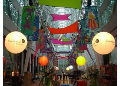 China Pole Mounted Inflatable Balloon Light 4m With Tripod Stand For Eent Gatherings for sale
