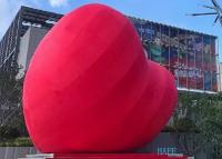 China 5m Inflatable Luminous Short Plush Heart For Mall Displays Or Influencer Photo Spots for sale