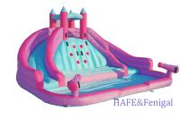 China Outdoor Party Small Inflatable Slide Bounce Castle Water Play Double Slide Combination for sale