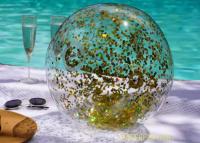 China 0.5m Small Inflatable Transparent Beach Ball With Glitter Inside For Beach Pool Parties for sale