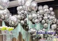 China Colourful Mirror Reflective Inflatable PVC Iridescent Ball For Party Anniversary Deco for sale