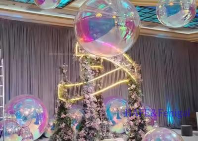 China Custom Giant Inflatable Mirror Ball Colorful Sealed Silver Inflatable Mirror Ball Disco For Parties And Weddings for sale