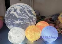 China Customized 1-3m Planet Art Balloon With LED Light Event Atmosphere Decoration for sale