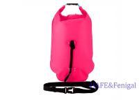 China Highly Visible Lightweight Swim Safety Buoy Inflatable Floating Dry Bag Tow Float For Open Water Swimmers for sale