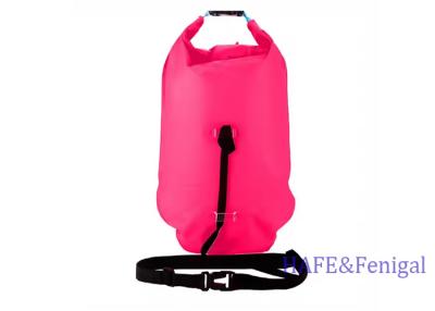 China Highly Visible Lightweight Swim Safety Buoy Inflatable Floating Dry Bag Tow Float For Open Water Swimmers for sale