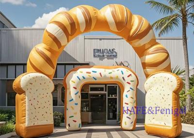 China Inflatable Advertising Decoration PVC Outdoor Shopping Mall Store Bakery Donut Arch Customized for sale
