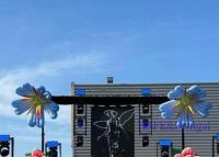 China Giant Outdoor Inflatable Art Festival Cartoon Atmosphere Decoration With LED Lights for sale