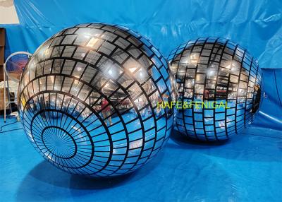 China 1.5m 2m PVC Silver Inflatable Disco Mirror Balloons For Dance Party Nightclub Decoration for sale