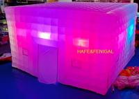 China 4m Square Inflatable Tent With Built-In RGB LED Lights For Exhibitions Retail Promotion for sale