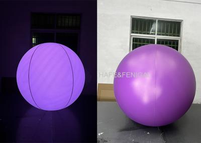 China 1m Purple Fully Sprayed Interactive LED Luminous Balloon For Concerts Music Festivals for sale