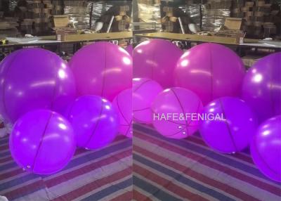 China 40 Inches 60 Inches Purple Pink Interactive Balloon Lights For Throwing At Concerts for sale