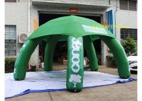 China Long 6m Height 3m Green Spider Inflatable Dome Tent Advertising With Logo for sale