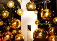 China Inflatable Double Layer Pvc Golden Shiny Mirror Balloons For Multi Day Events for sale